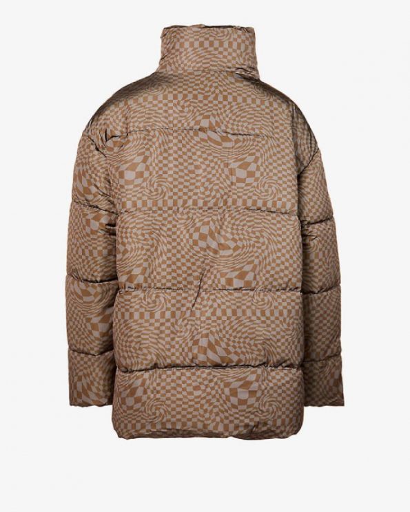 Checkerboard Oversized Shell Puffer Jacket | The Puffer Jackets