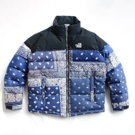 USA Bandana Blue Puffer Jacket - The Puffer Jackets