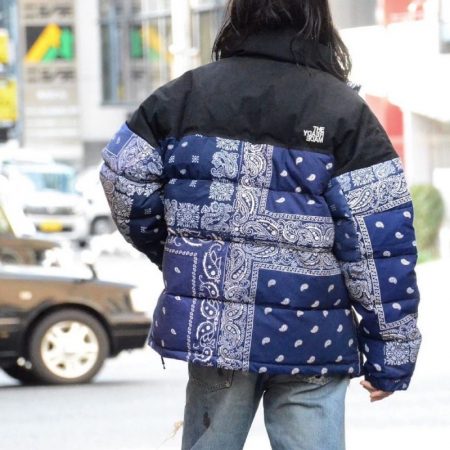 USA Bandana Blue Puffer Jacket - The Puffer Jackets