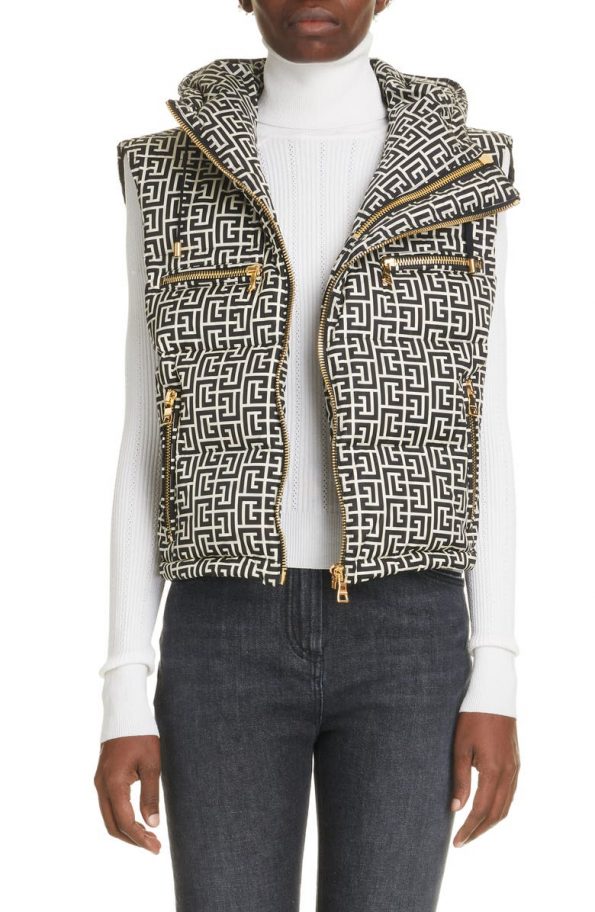 Logo Monogram Quilted Puffer Vest - The Puffer Jackets
