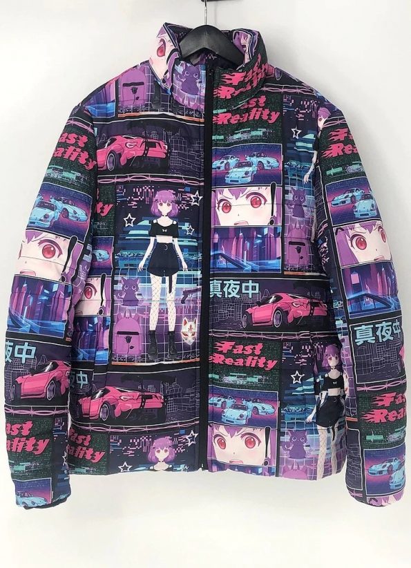 2 Fast Anime Puffer Jacket - The Puffer Jackets