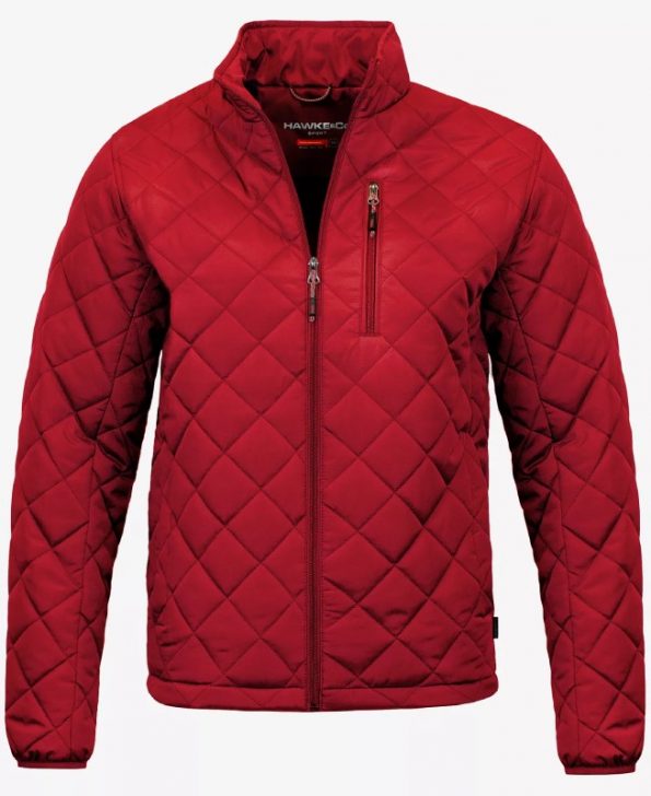 Men’s Diamond Quilted Red Jacket - The Puffer Jackets